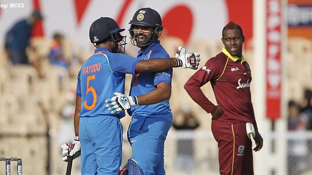 Rohit, Rayudu tons pummel Windies - Mumbai Indians