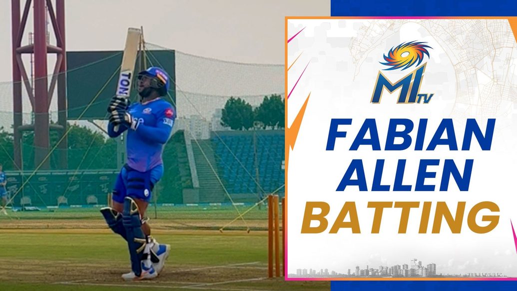 Fabian Allen batting session | Mumbai Indians - Mumbai Indians