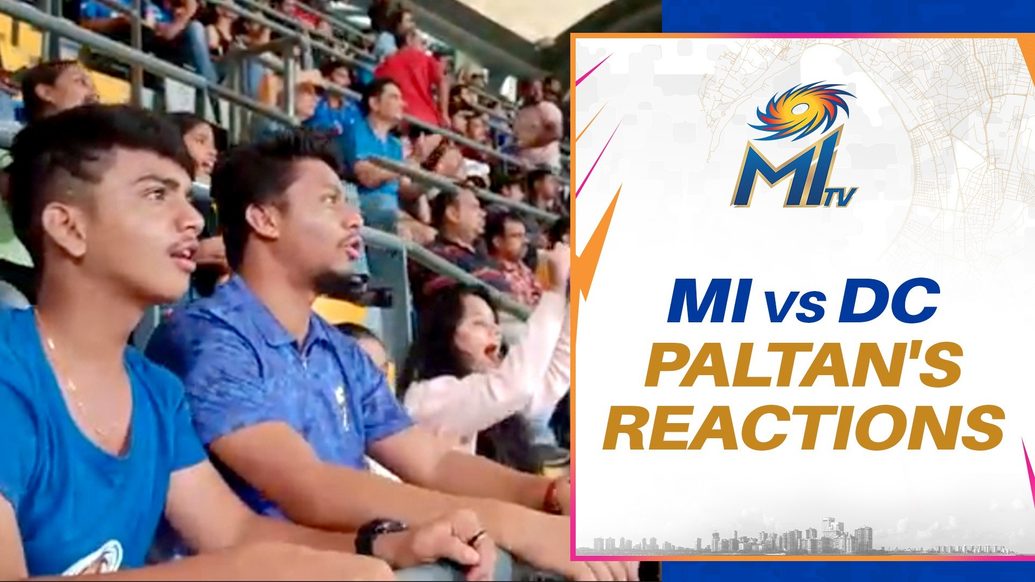 Paltan's reaction during MI vs DC at Wankhede | Mumbai Indians - Mumbai ...