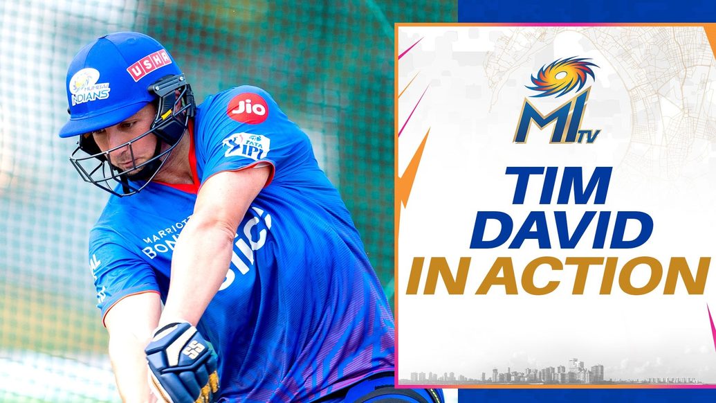 Tim David batting session | Mumbai Indians - Mumbai Indians