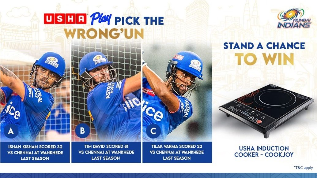 Contest 6 | 2024 Season: Win USHA Induction Cooker - Mumbai Indians