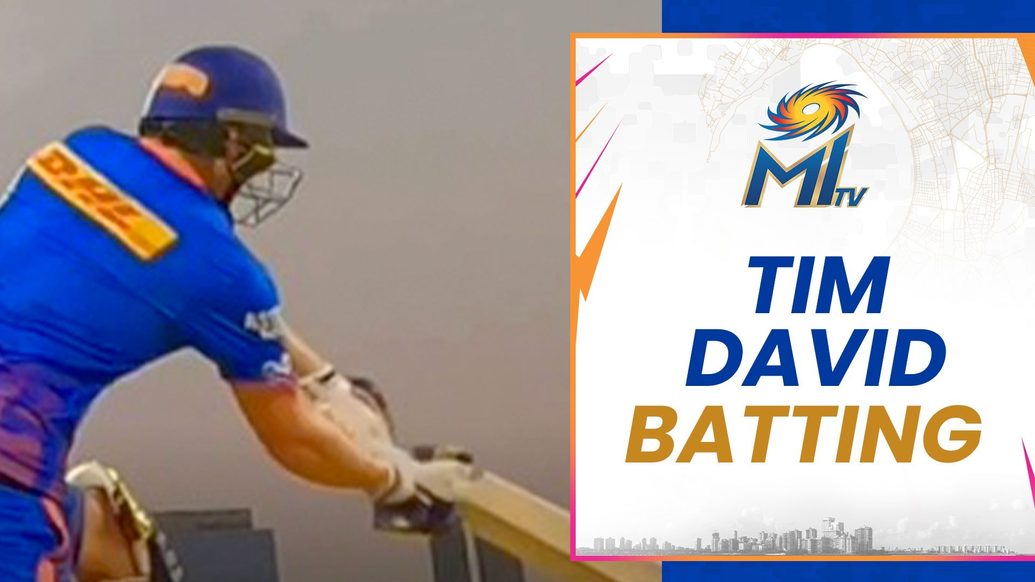 Tim David batting session | Mumbai Indians - Mumbai Indians