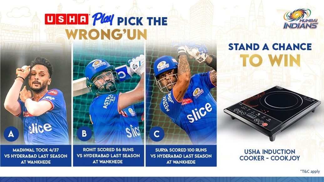 Contest 12 | 2024 Season: Win USHA Induction Cooker - Mumbai Indians