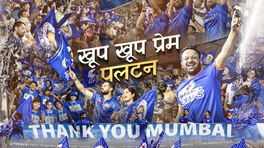 Thank you, Paltan – for every moment, every heartbeat! - Mumbai Indians