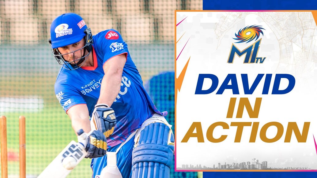 Tim David in action | Mumbai Indians - Mumbai Indians