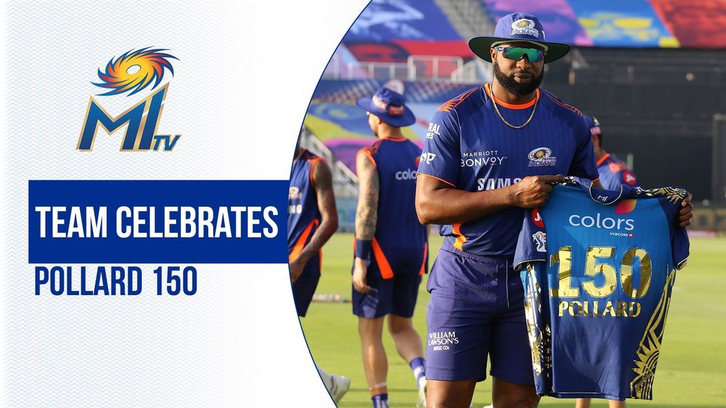 Pollard 150 IPL matches celebration | पॉली ने किए १५० मैच पूरे ...